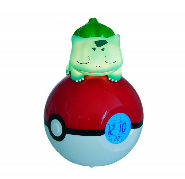 Pokemon: Sleeping Bulbasaur on Poke Ball Light-Up 3D Alarm Clock ...