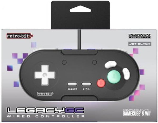 Retro-Bit Legacy Gamecube Wired Controller zwart - Gamesellers.nl