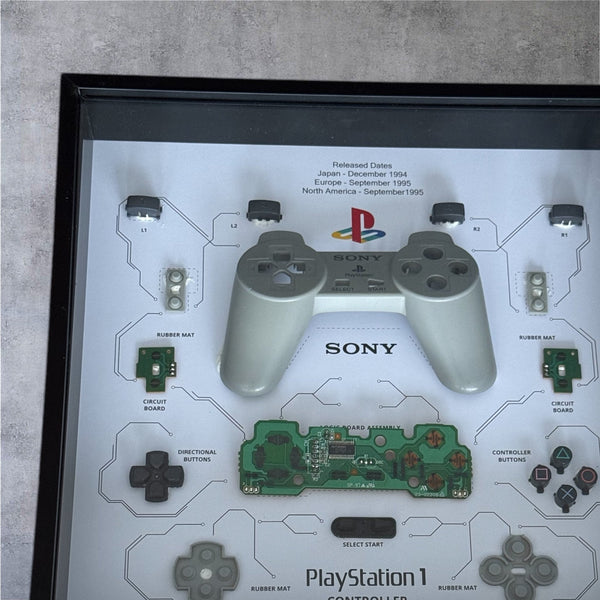 Wall Art - Playstation 1 controller grijs - Gamesellers.nl